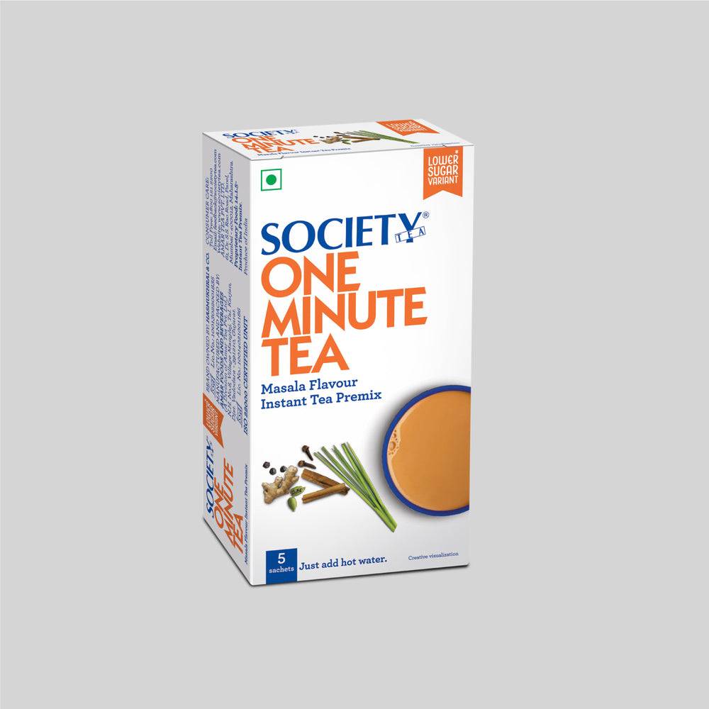 Society Instant Chai 3in1 Masala flavor low sugar (5 sachets - 8g each ...