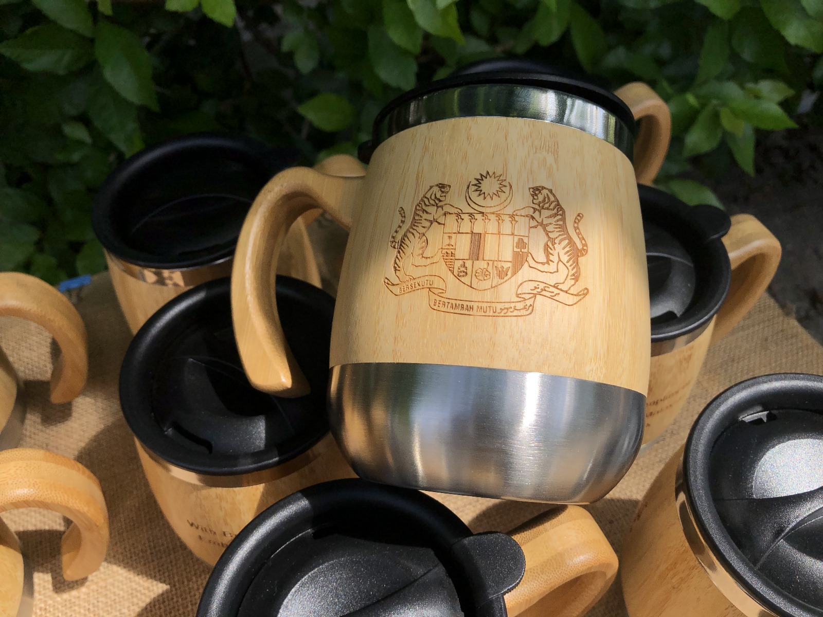 Bamboo Isothermal Cups with Custom Logo and Engraving | Free Shipping ...