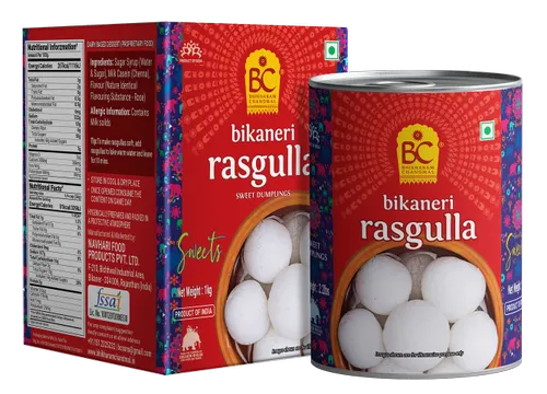 Bhikharam Rasgulla Ready To Eat 1 kg - ZingStreet Co.,Ltd