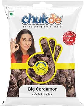 Chakde Moti Elachi (Black Cardamom) 100g - ZingStreet Co.,Ltd